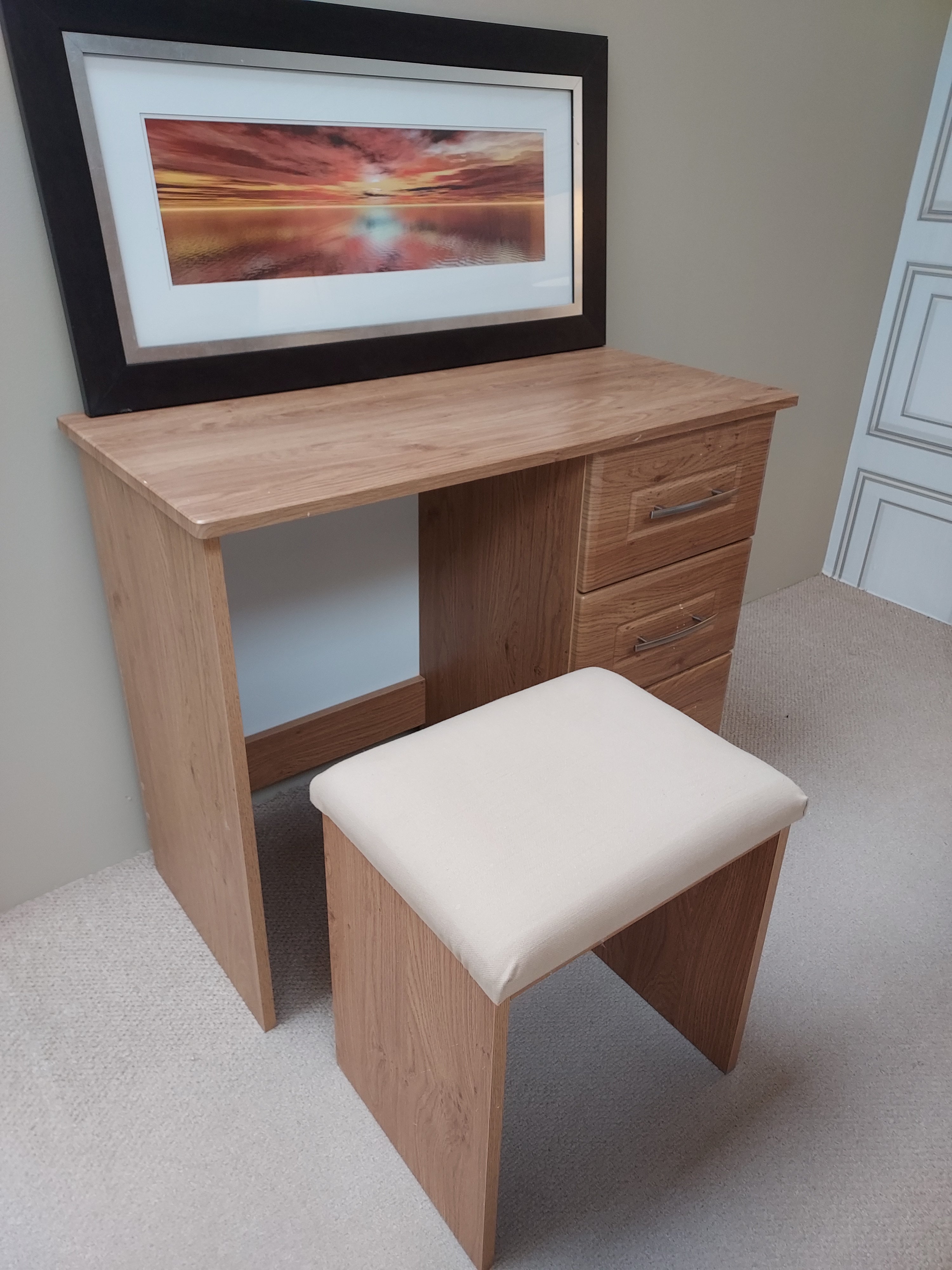 Cedar Single Dressing Table Oak | Quality Home Furniture