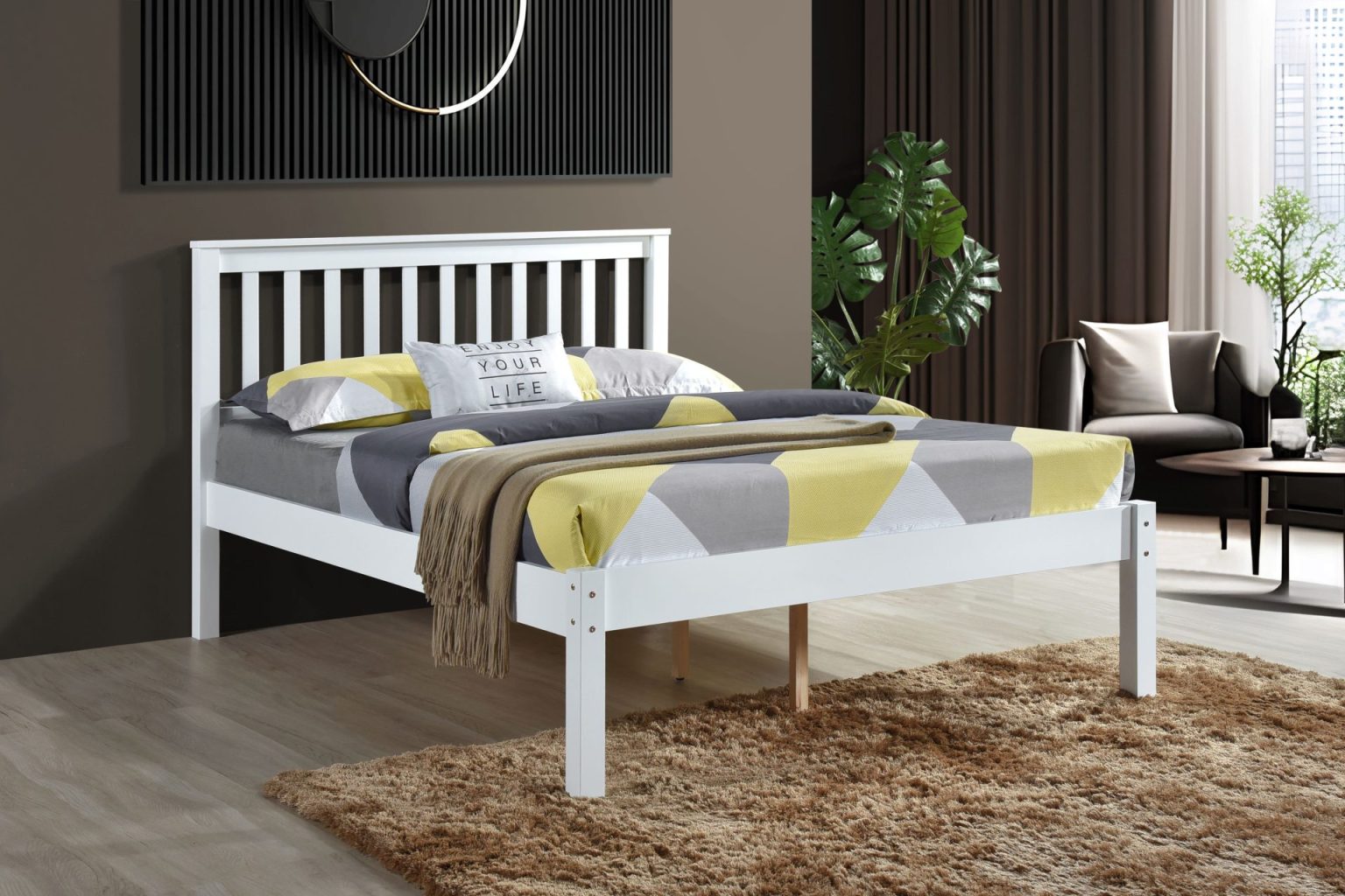 Colt 4'6 Bed Frame White | Quality Home Furniture | McVann Furniture