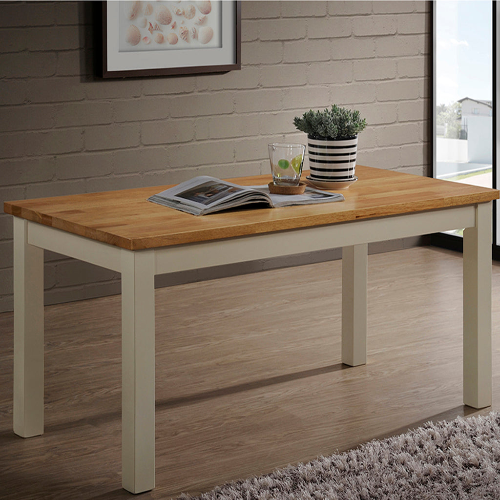 Vermont Coffee Table 107 x 56cm Cream & Oak | Quality Home Furniture